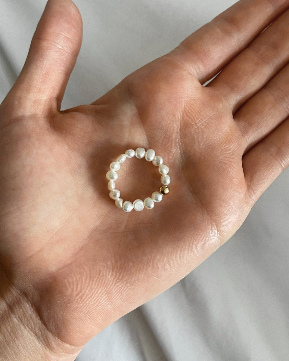 FRESHWATER PEARL BEADED RING - The Littl A$114.99 A$124.99 14k Yellow ...